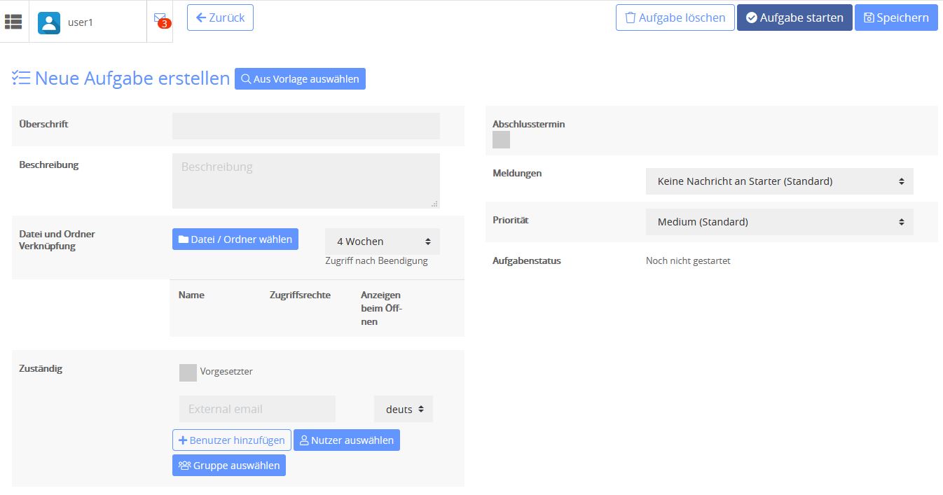 Aufgaben erstellen - cloudplan Help