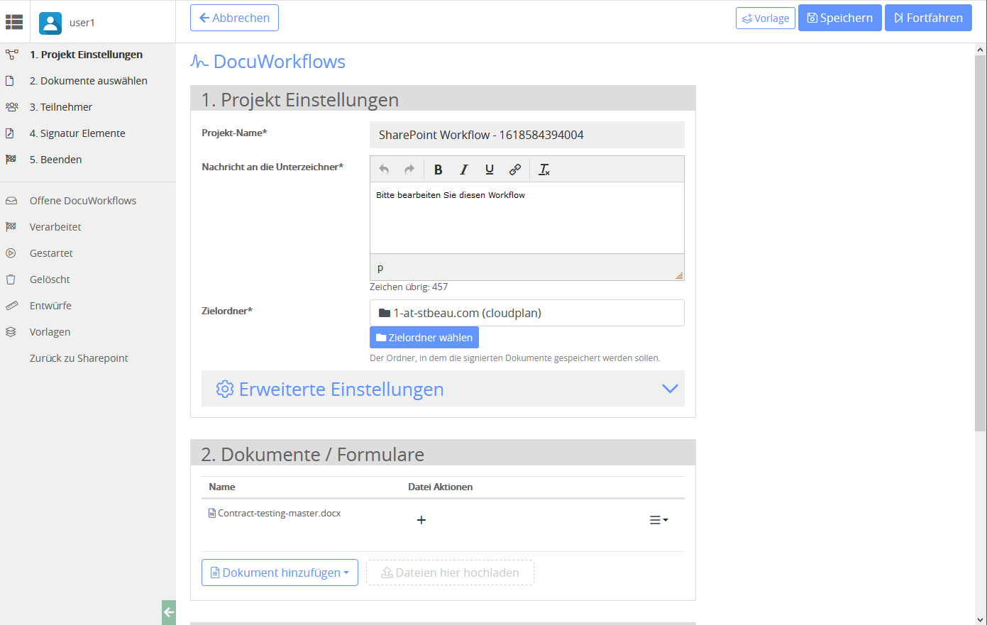 Wie erstelle ich einen Workflow in SharePoint - cloudplan Help