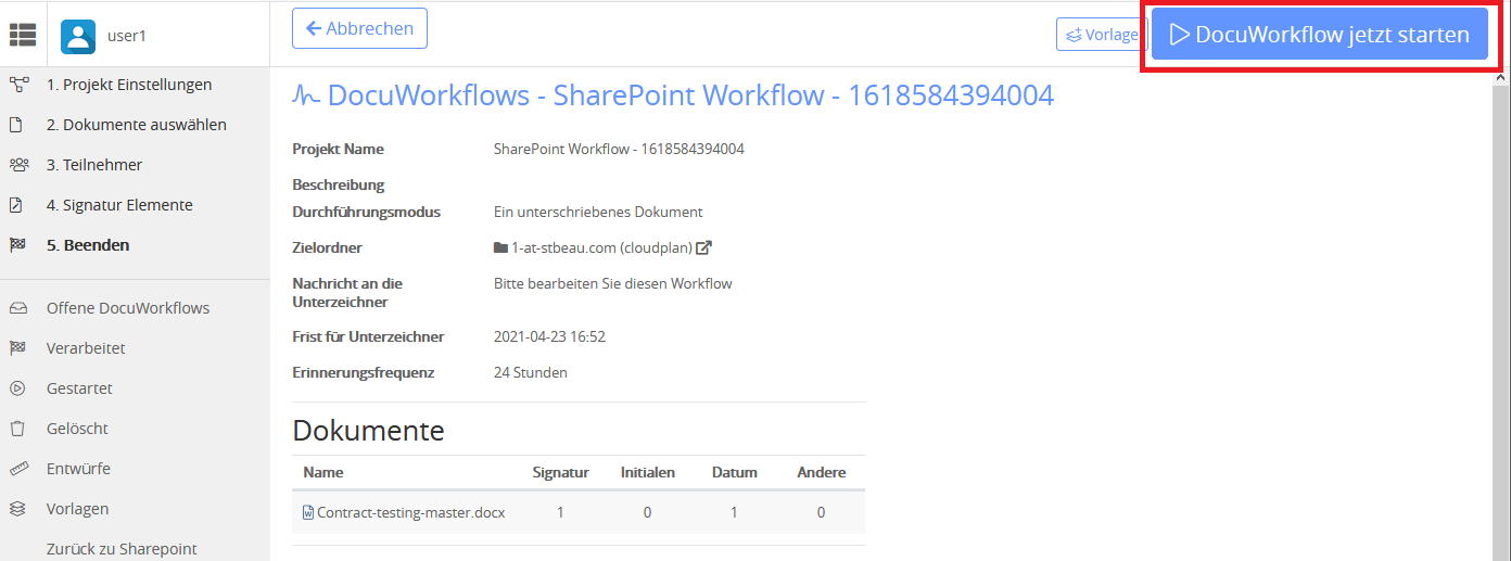 Wie erstelle ich einen Workflow in SharePoint - cloudplan Help
