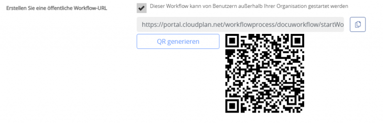Workflow mit URL oder QR Code starten - cloudplan Help